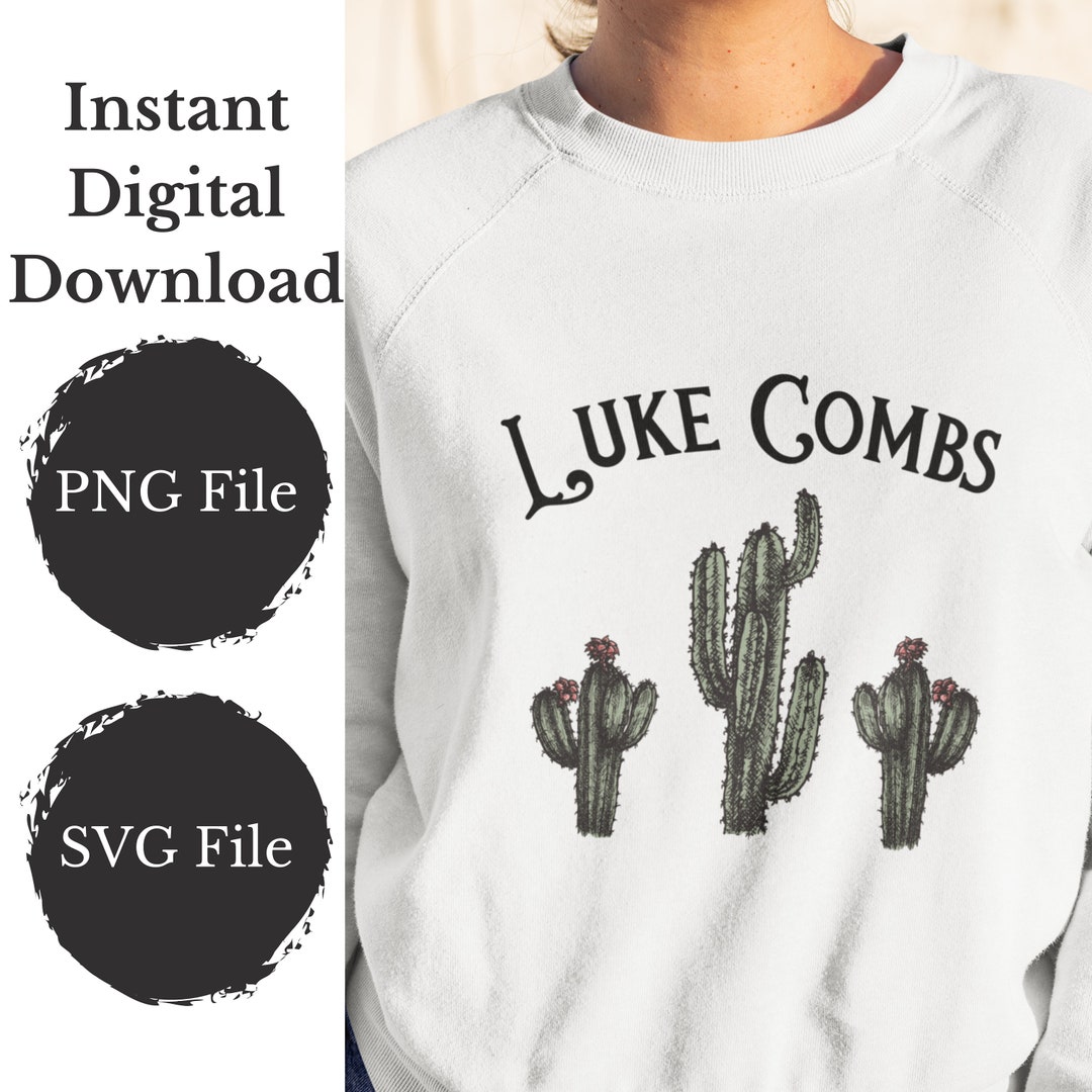 Luke Combs Cactus SVG PNG Design Country Music Decor Cowgirl - Etsy