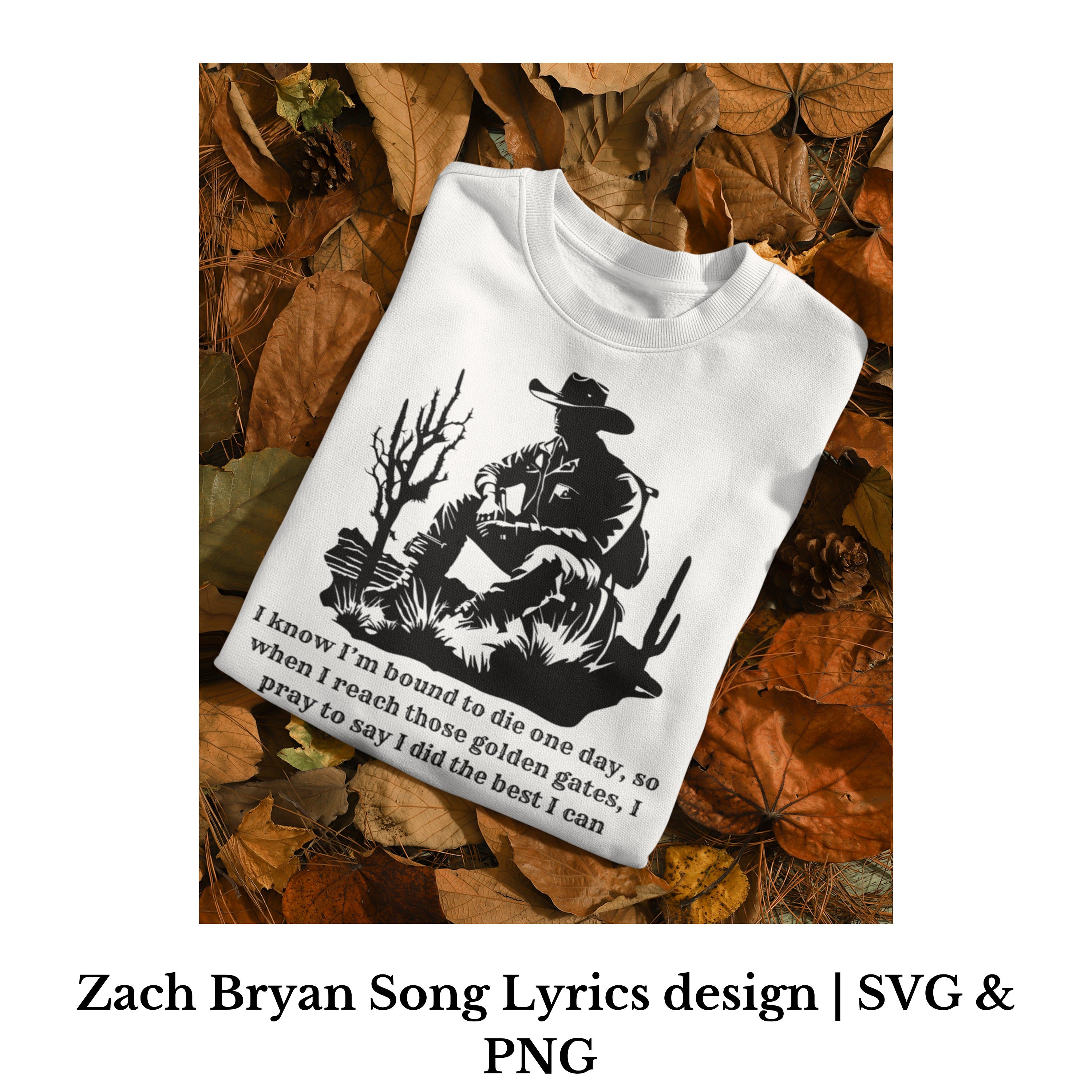Zach Bryan SVG and PNG Digital Download, Cowboy Tees, Cowgirl Tees ...