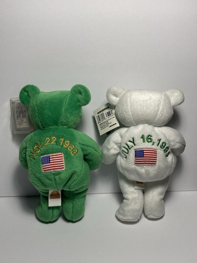 JFK & John F. Kennedy Jr 1963 1999 Beverly Hills Plush Bear Lot LIMITED ...
