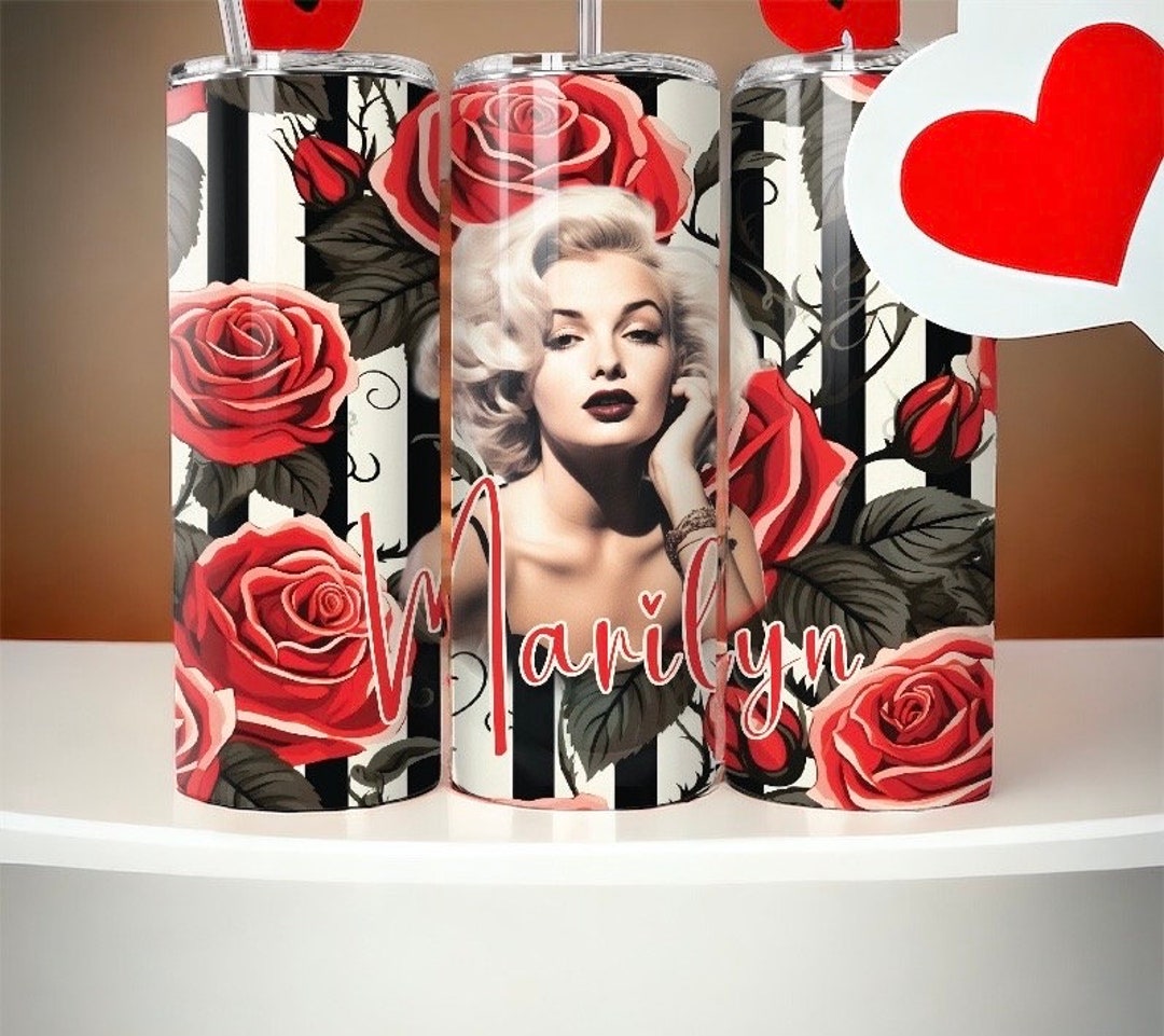 Marilyn Monroe Tumbler,iconic Bombshell, Stainless Steel 20oz Insulated ...