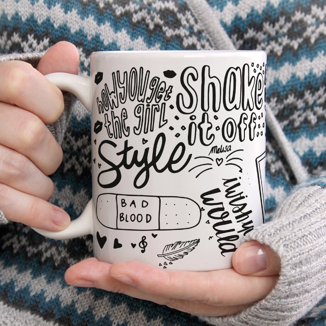 Tasse / Becher Swiftie Doodle Konzert Kaffeetasse Swiftie Swifty Merch ...