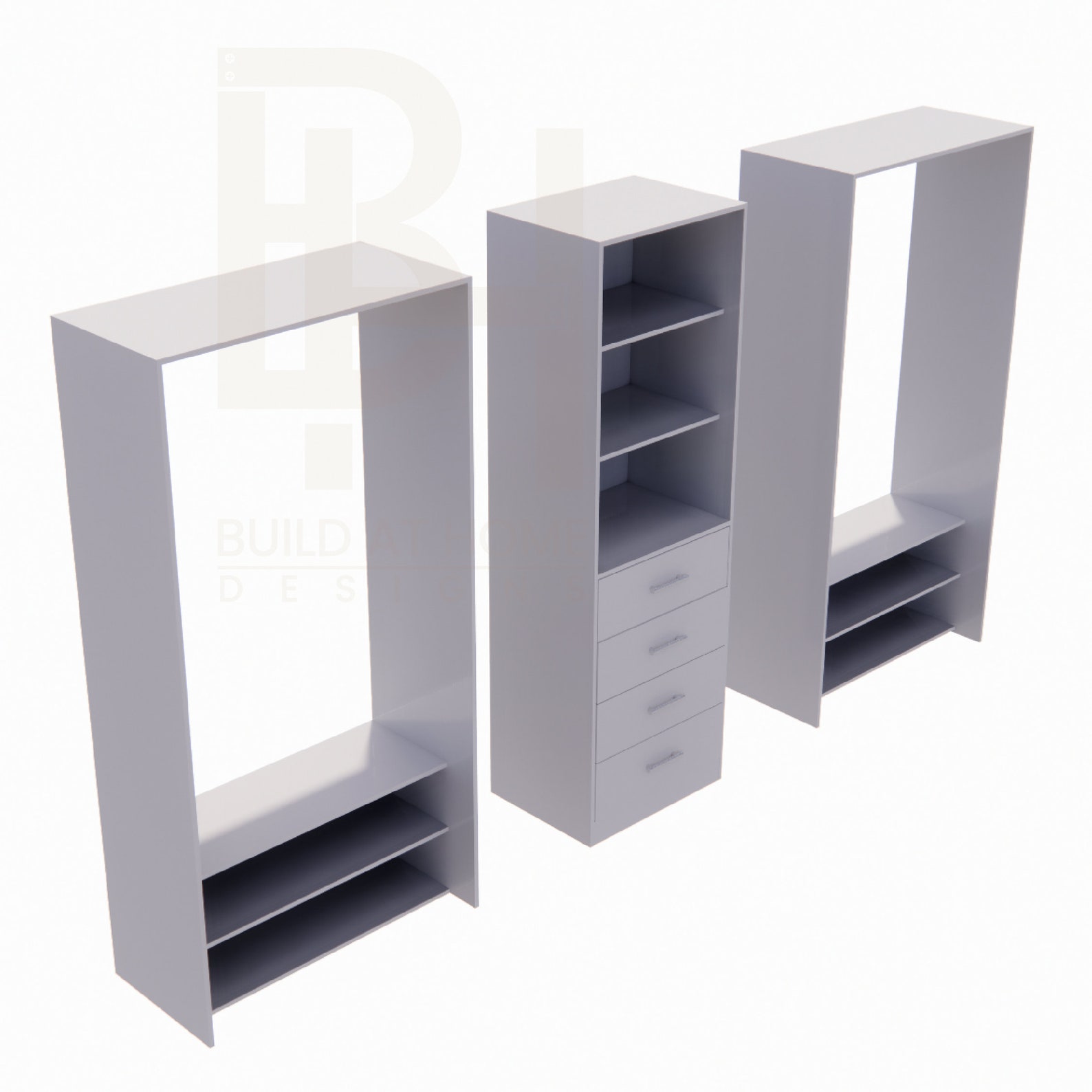 Build Plans Walk-in Closet Wardrobe, Assembly Manual PDF, Master Closet ...