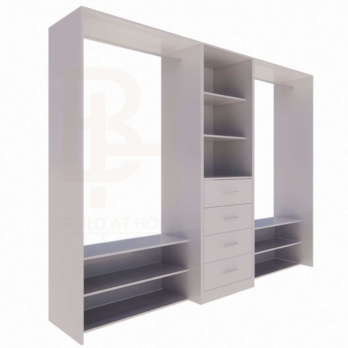 Build Plans Walk-in Closet Wardrobe, Assembly Manual PDF, Master Closet ...