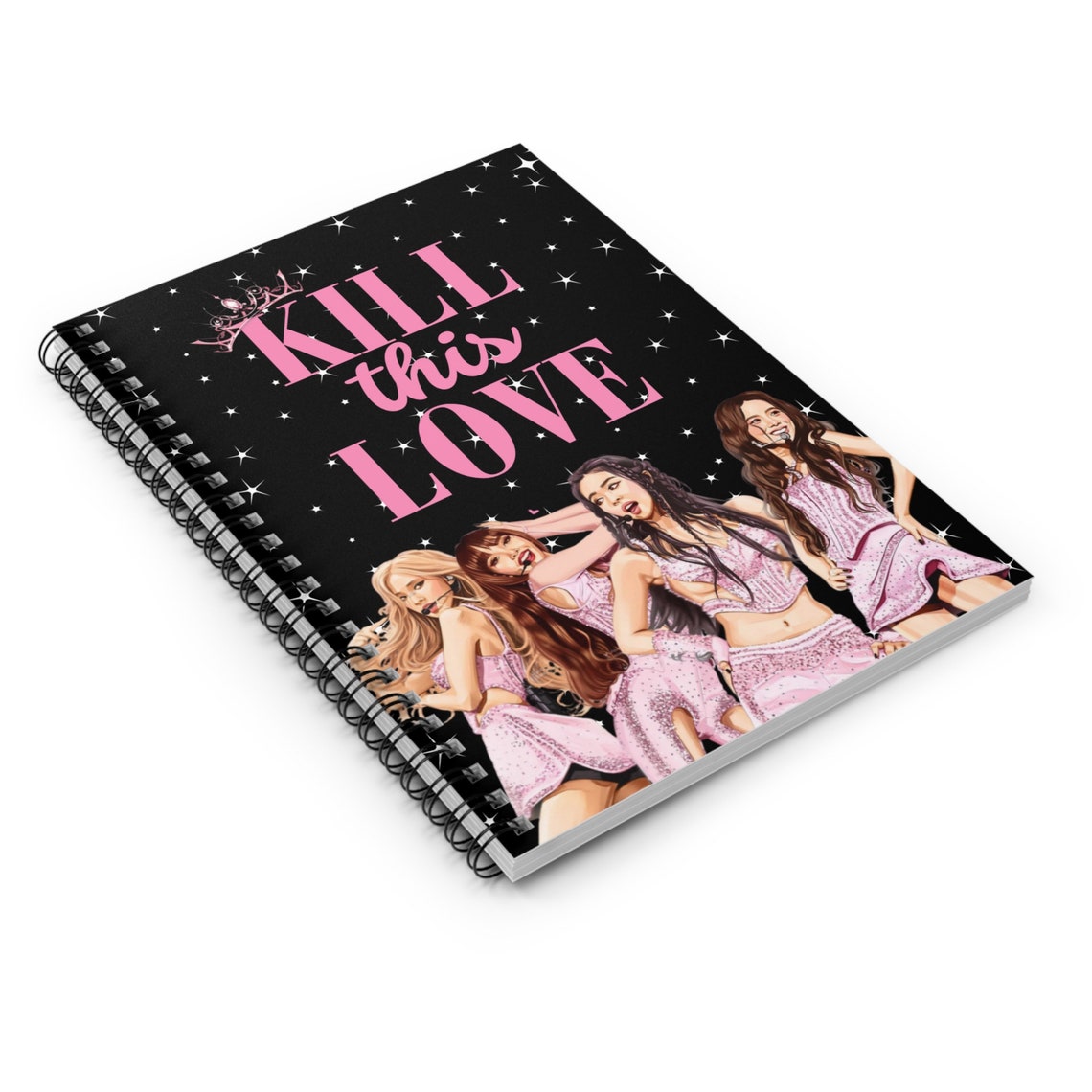 Blackpink Spiral Notebook, Blackpink Notebook, K-pop Merch, Black ...