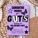 Sour Birthday Themed Party Purple Invitations, Guts Birthday Themed ...
