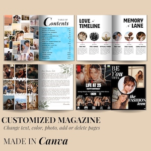 Anniversary Magazine for Boyfriend, Couples Magazine Templates ...