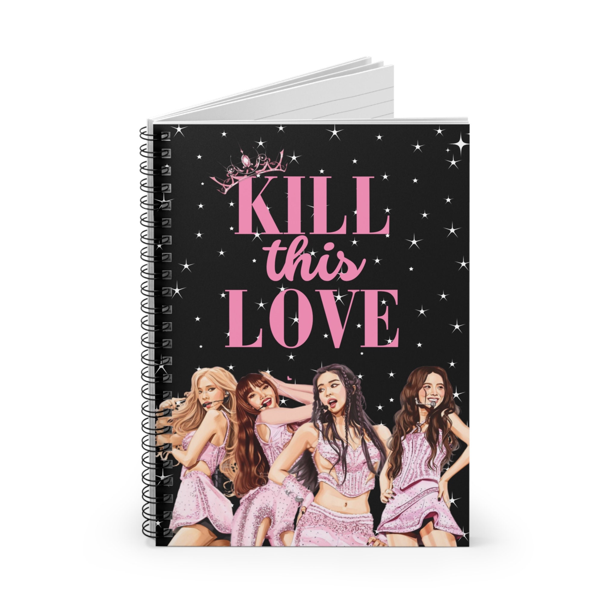 Blackpink Spiral Notebook, Blackpink Notebook, K-pop Merch, Black ...