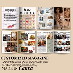 Birthday Magazine for Best Friend Templates Bestie Edition, 40 Pages ...