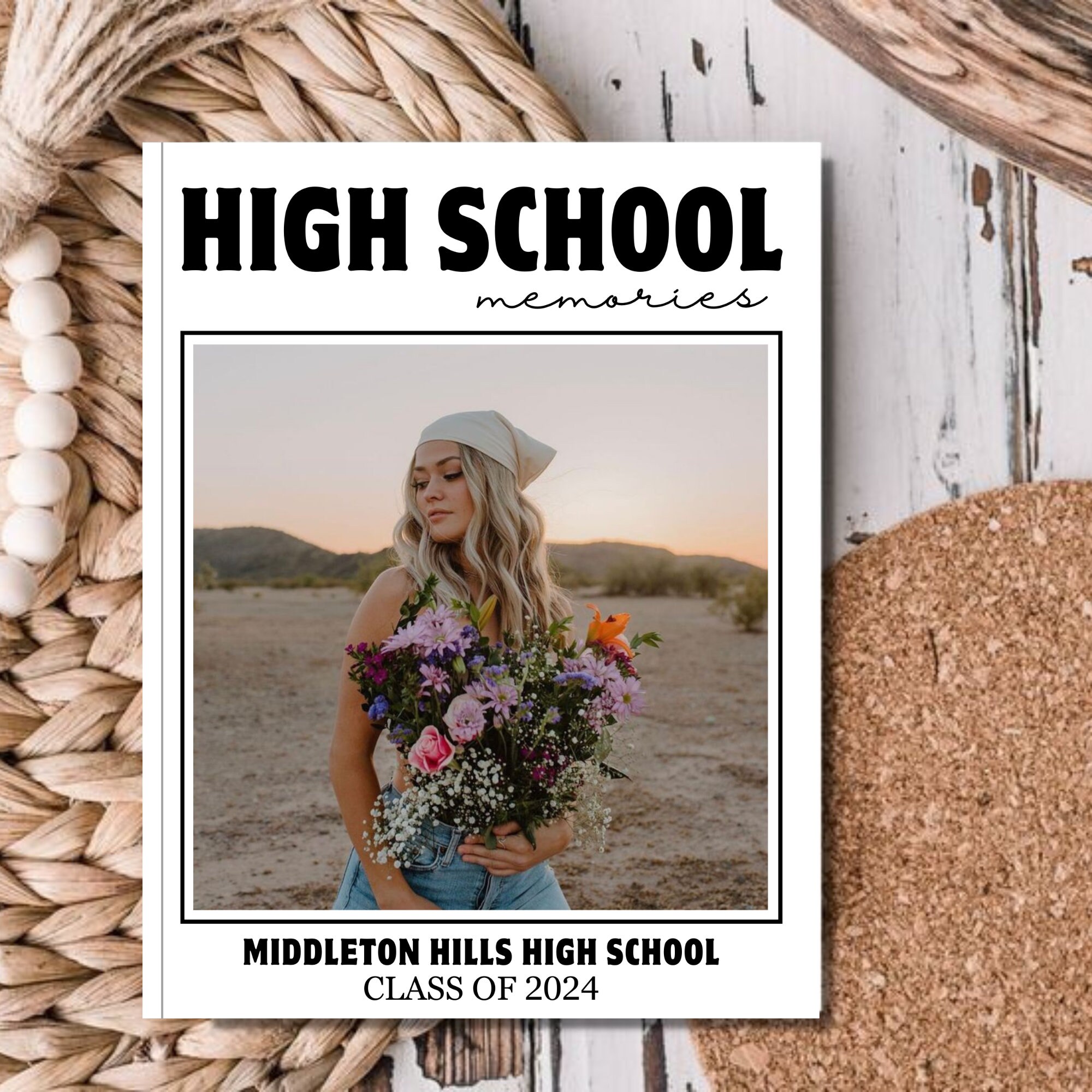 High School College Memory Book, High School College Magazine Templates ...