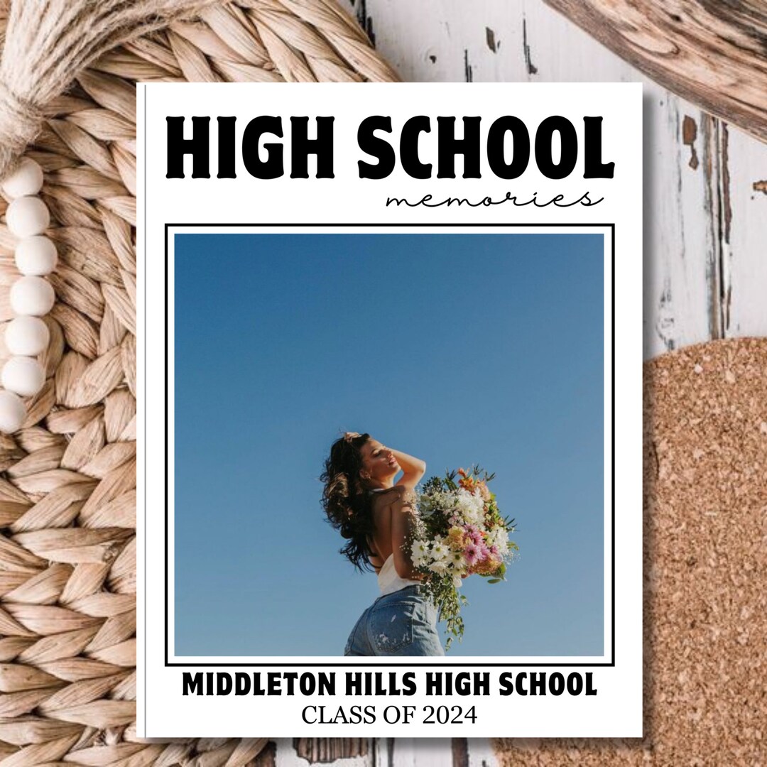 High School College Memory Book, High School College Magazine Templates ...