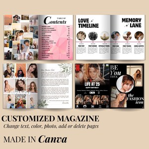 Birthday Magazine for Best Friend Templates Bestie Edition, 40 Pages ...