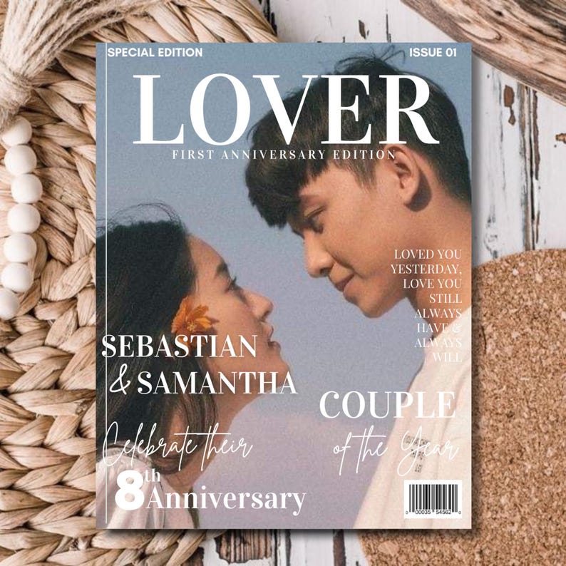 Anniversary Magazine for Boyfriend, Couples Magazine Templates ...