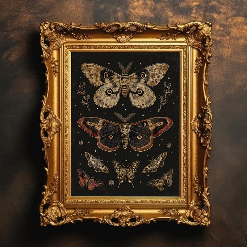 Luna Moth Painting - Etsy