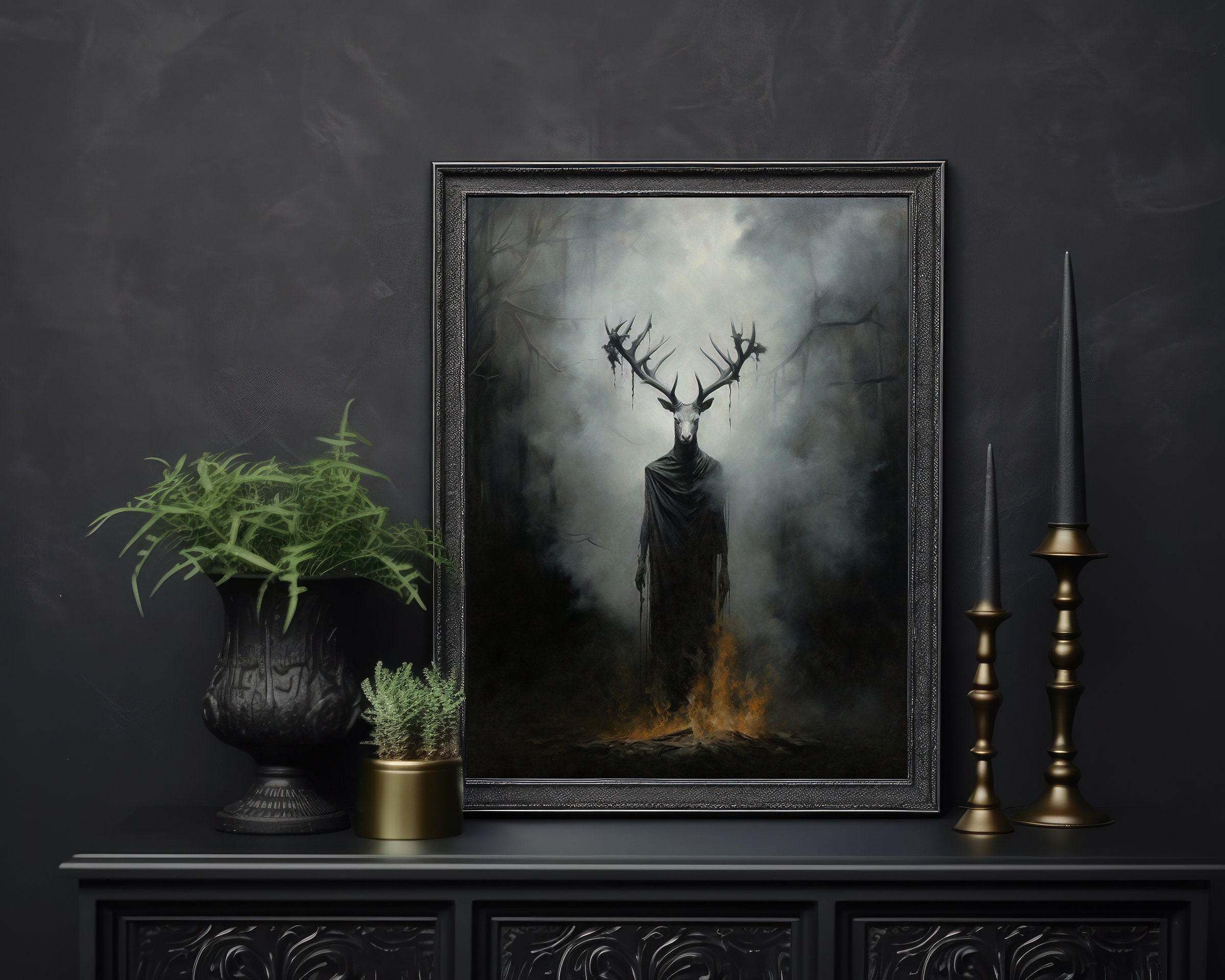 Occult Ritual Art | Dark Academia Print, Gothic Wildlife Decor, Mythic ...