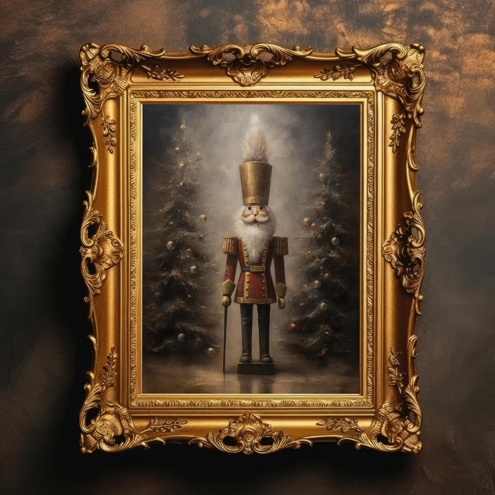 Nutcracker | Christmas Prints, Moody Wall Art, Vintage Painting ...