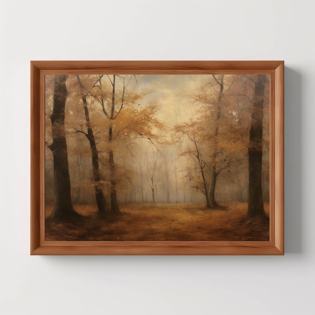 Autumn Forest | Rustic Country Landscape, Fall Art Print, Lodge Wall ...