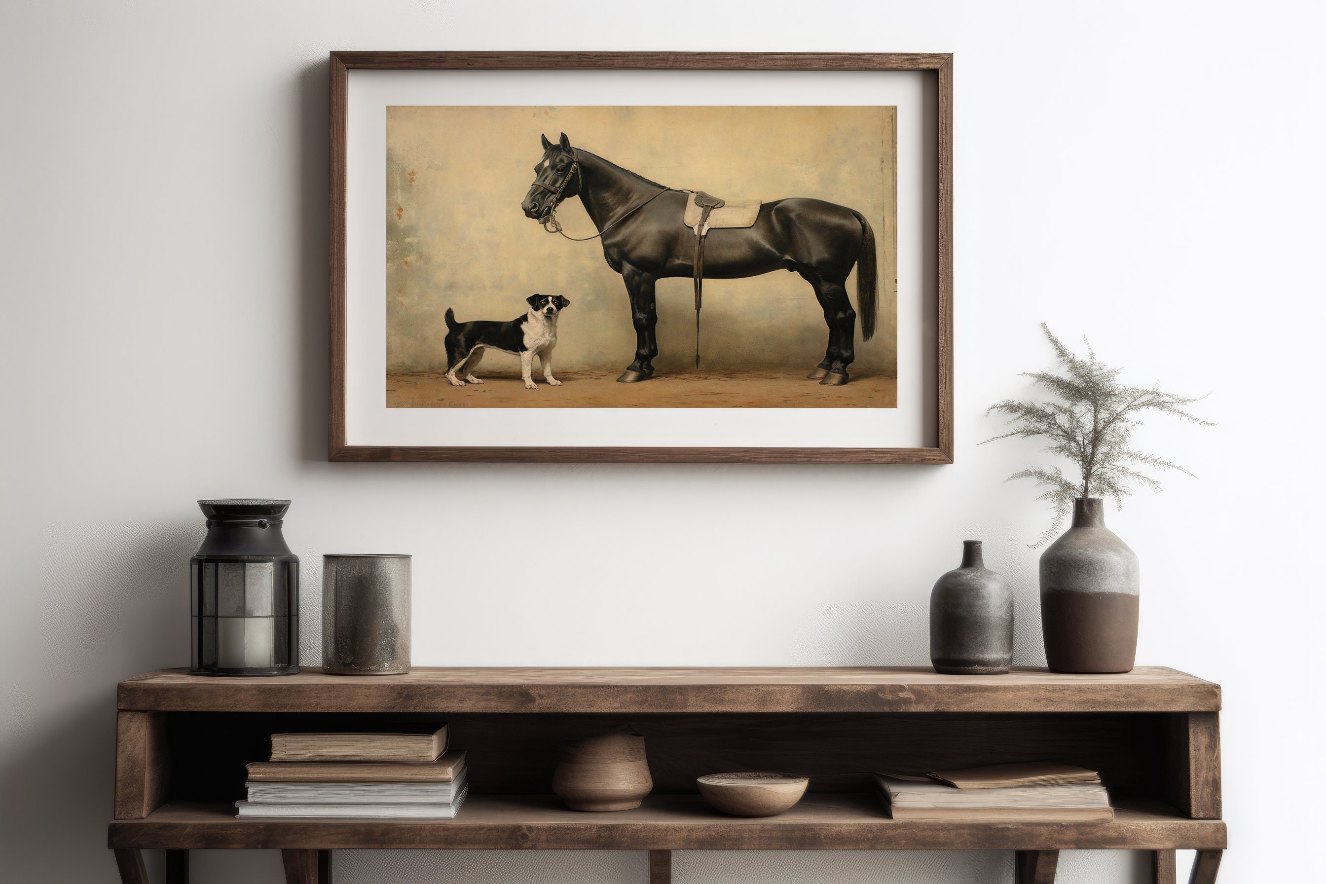 Vintage Horse Print | Animal Farm Print, Antique Nursery Wall Decor ...