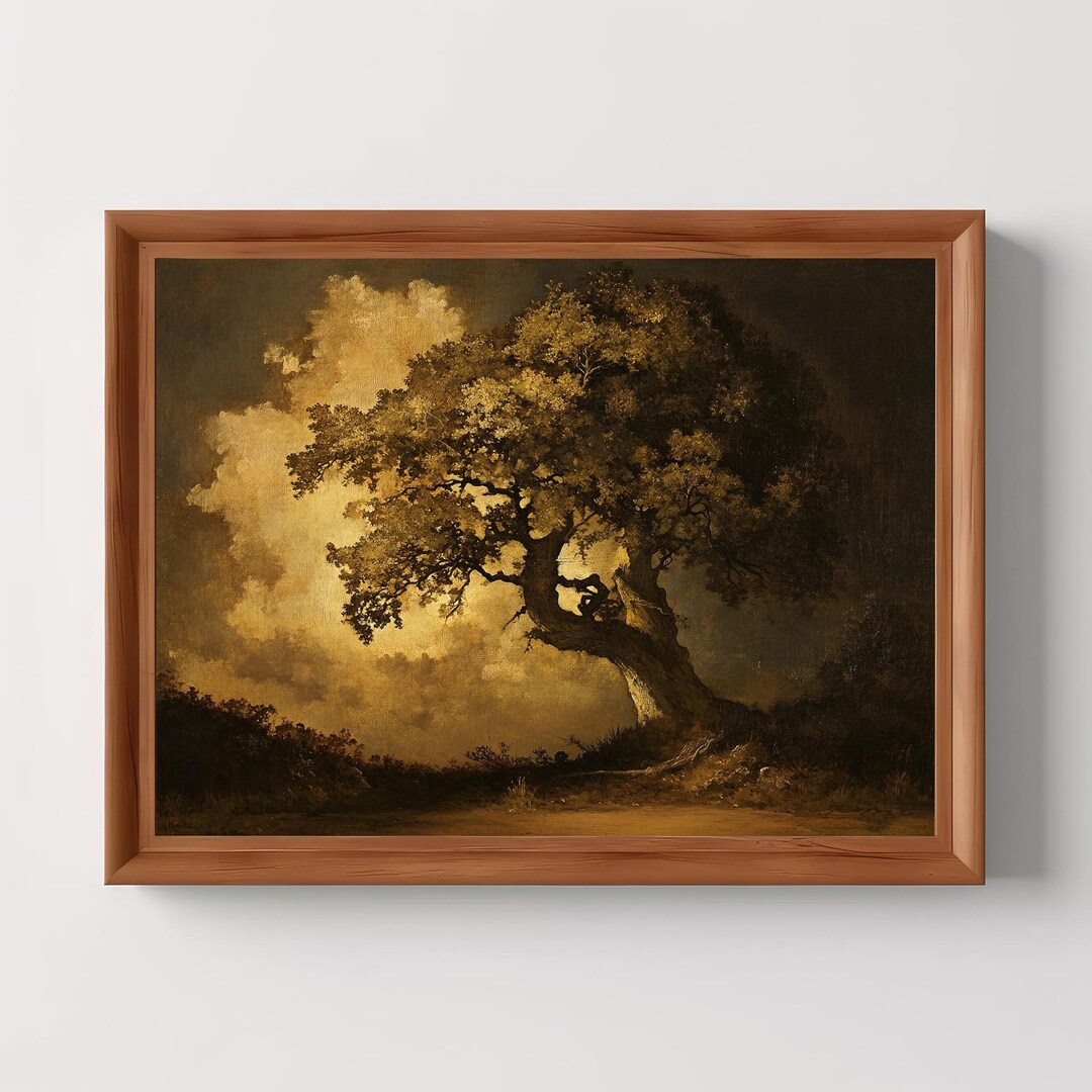 Ancient Tree Landscape Art Print | Vintage Nature Wall Art PRINTABLE ...