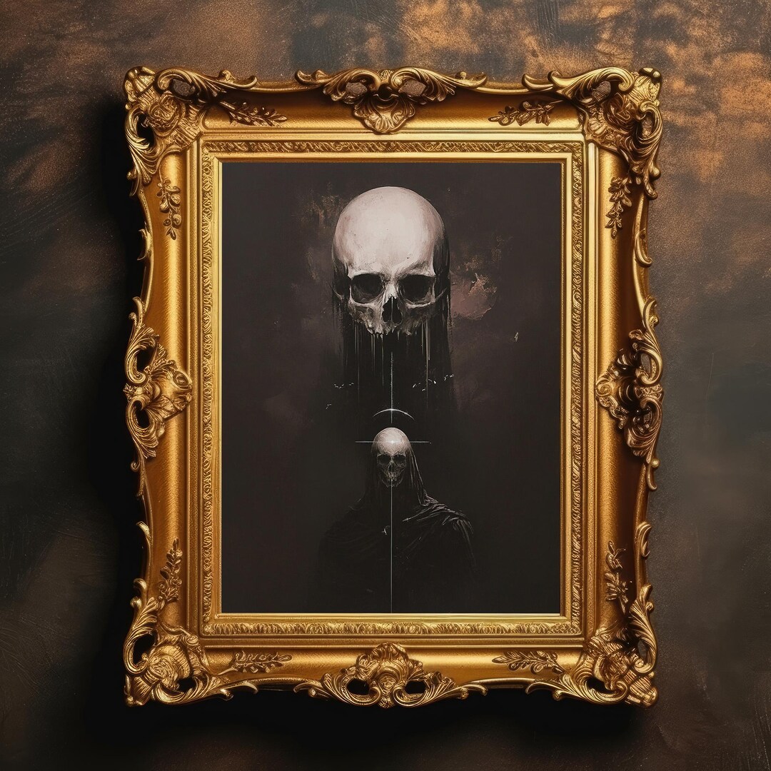 Skull Ascension Print | Gothic Wall Art, Dark Academia, Occult Decor ...