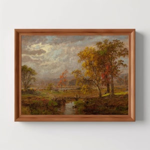Pastoral Autumn Landscape | Wall Art Prints, Rustic Country Painting ...