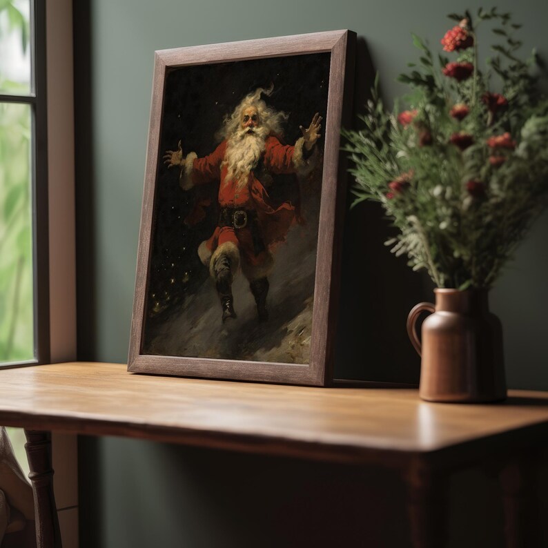 Santa Claus Portrait | Classical Romanticism Art Print, Vintage Oil ...