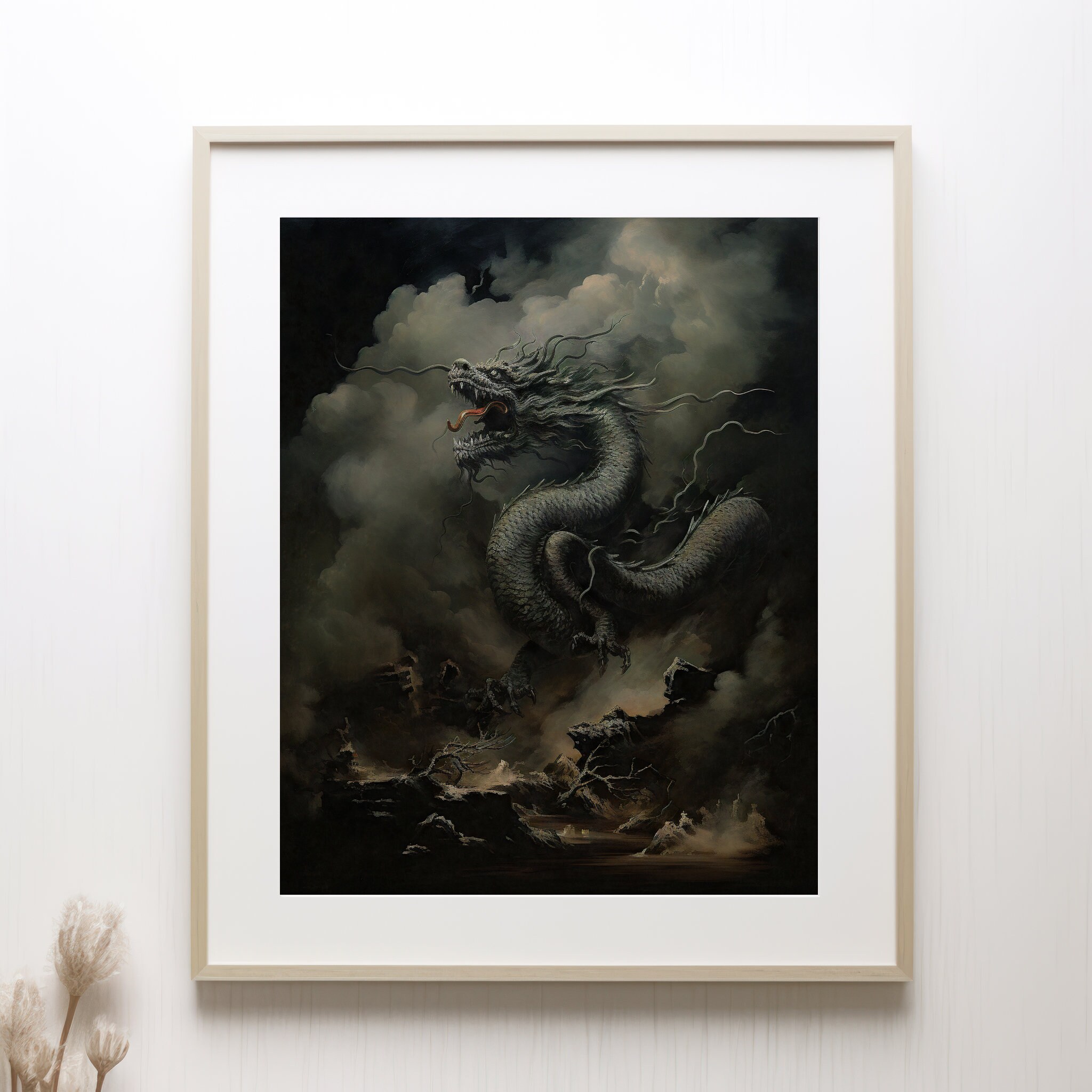 Black Dragon | Dark Academia, Chinese New Year, Moody Wall Art ...