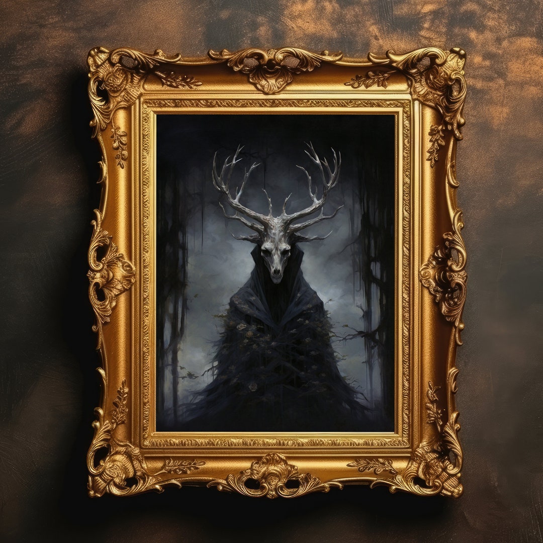 Dark Mystical Creature | Dark Academia, Dark Cottagecore Decor, Gothic ...