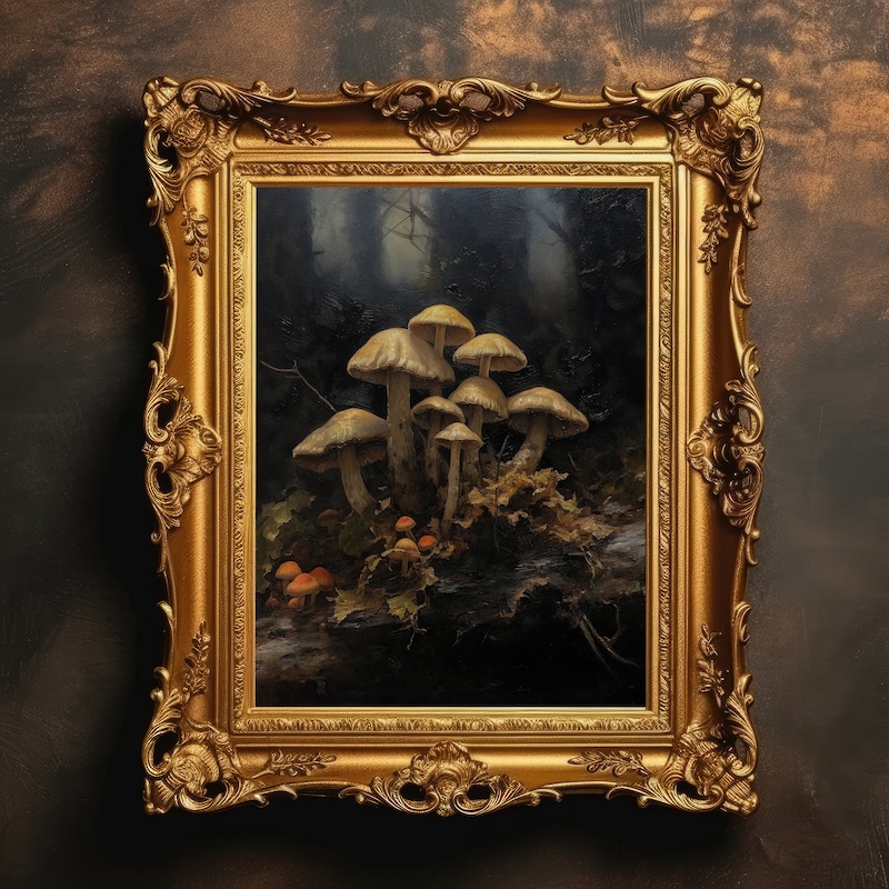 Mushroom Painting - Etsy