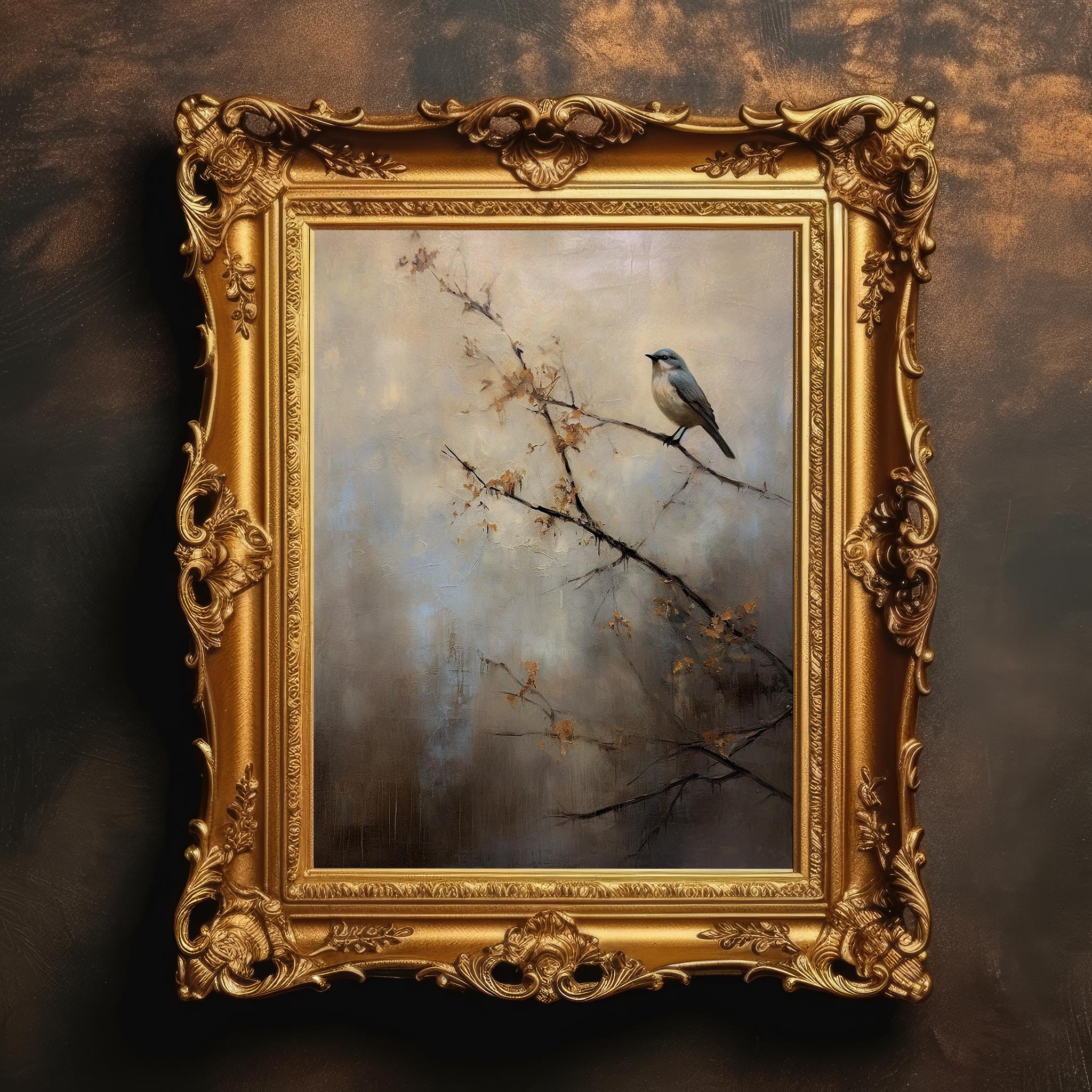 Vintage Bird Wall Art | Set of 6, Woodland Bird Paintings, Rustic ...