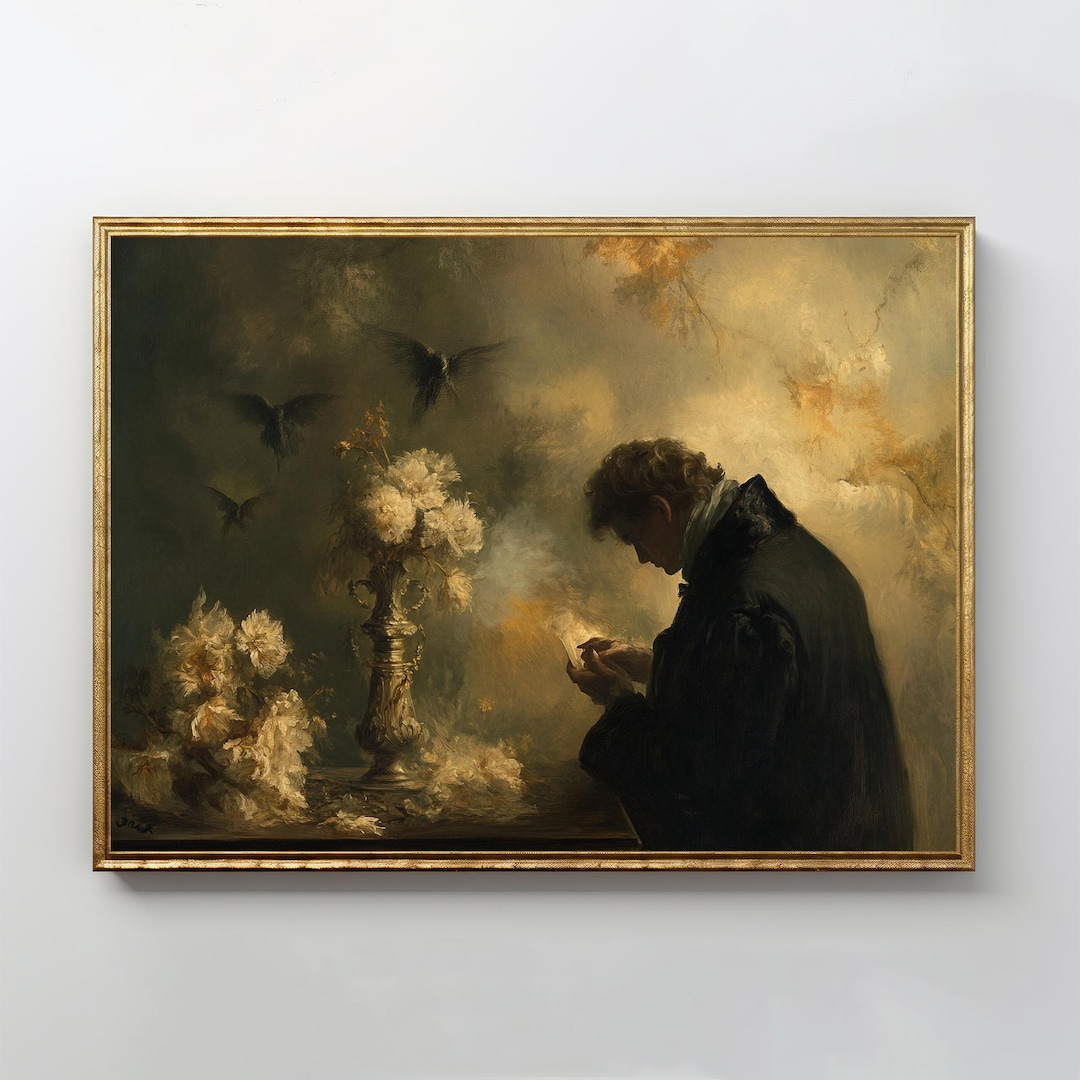 Dark Romanticism Portrait | Dark Academia, Vintage Oil Painting, Moody ...