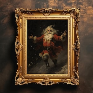 Santa Claus Portrait | Classical Romanticism Art Print, Vintage Oil ...