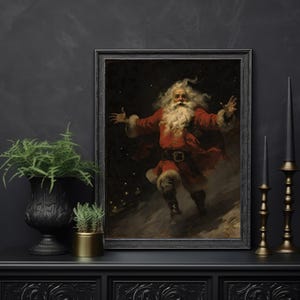 Santa Claus Portrait | Classical Romanticism Art Print, Vintage Oil ...