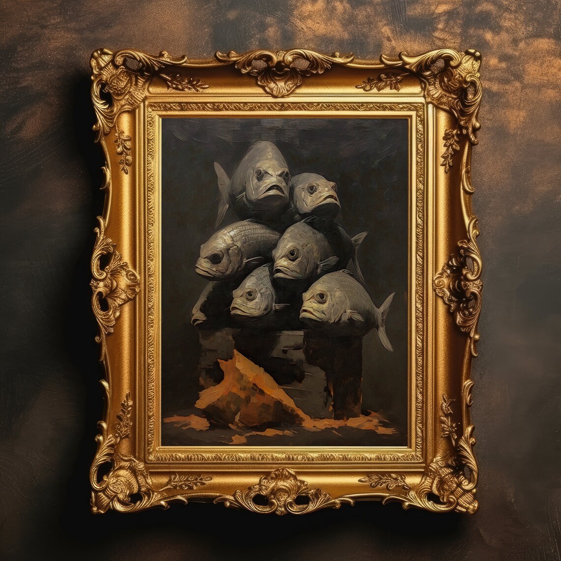 Angry Pile of Fish | Still Life, Dark Academia, Antique Painting ...