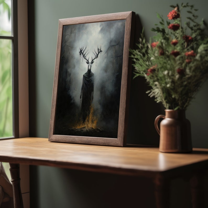 Occult Ritual Art | Dark Academia Print, Gothic Wildlife Decor, Mythic ...