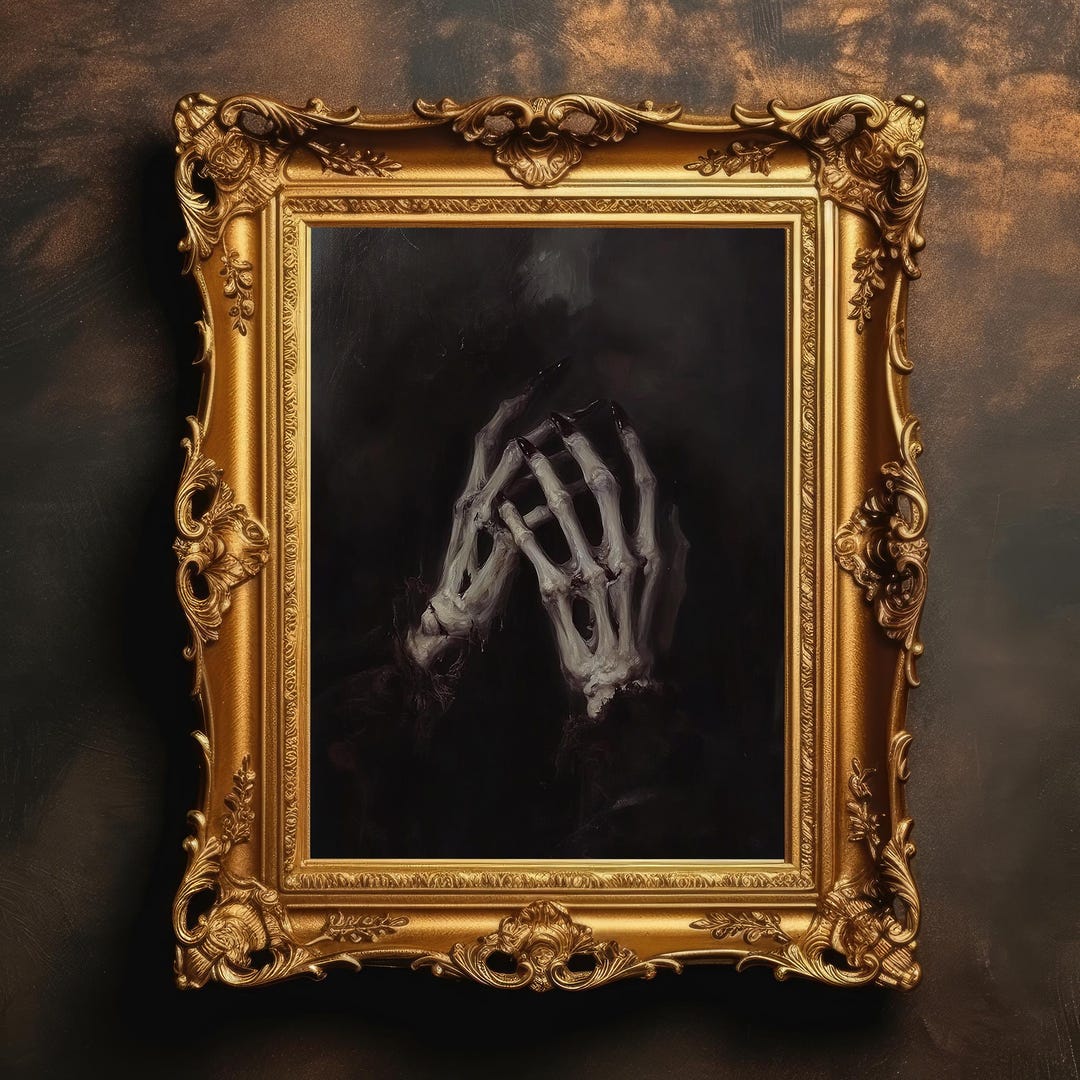 Gothic Hands Painting | Dracula Vampire Print, Gothic Art, Dark ...