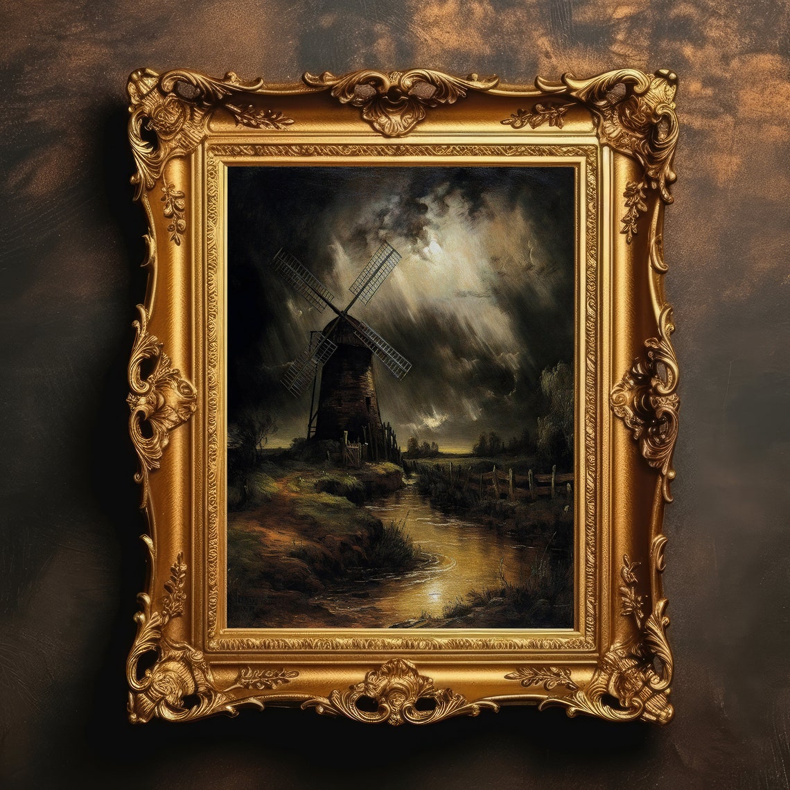 Windmill | Dark Academia, Farmhouse Decor, Impressionist Countryside ...