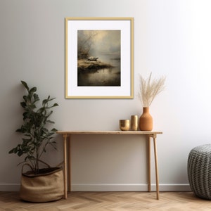 Turtle Pond | Moody Wall Art, Dark Academia, Cabin Room Decor, Antique ...