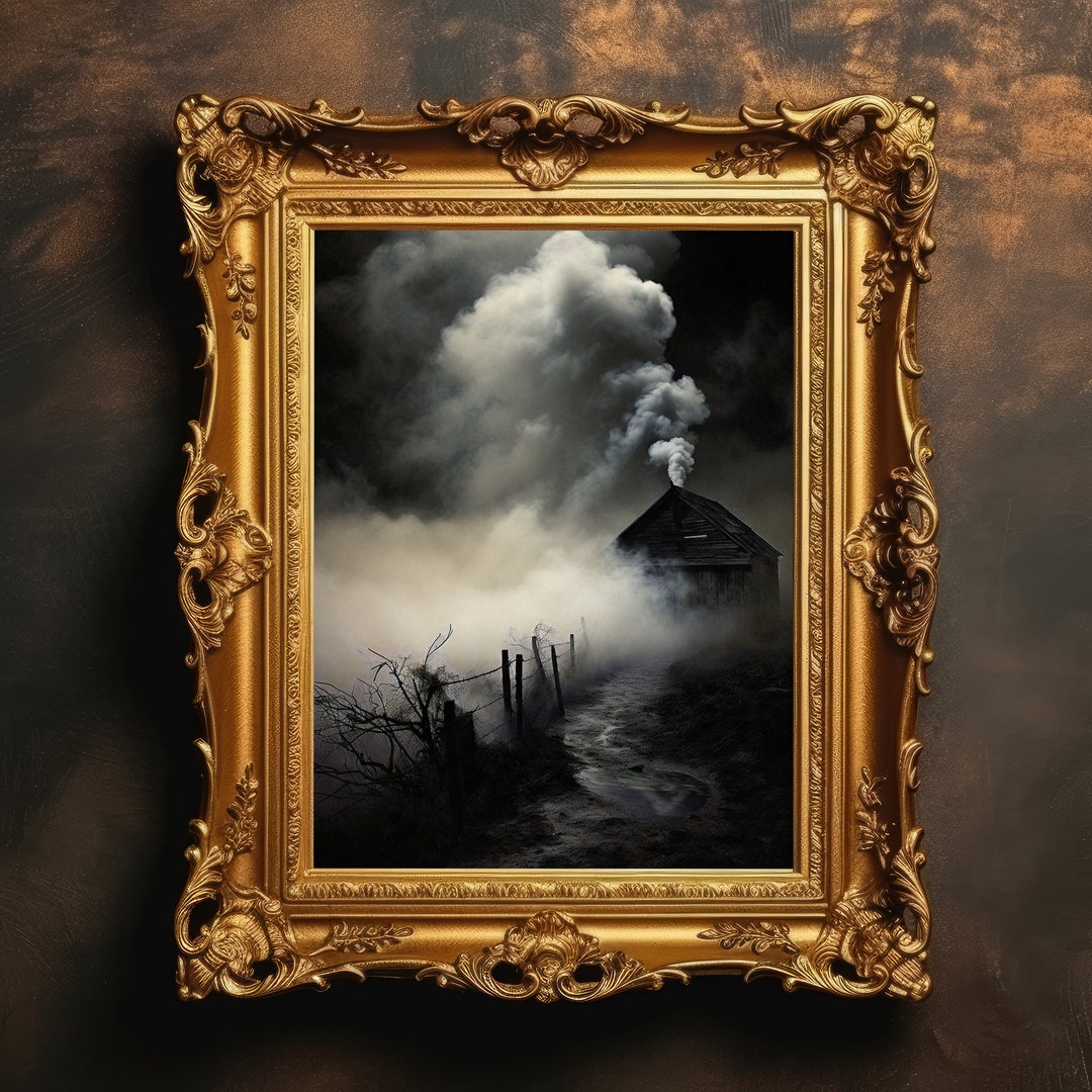 Smokey Abandoned Barn | Dark Academia, Dark Wall Art, Gothic Home Decor ...