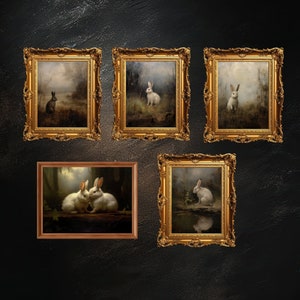 Bunny Farmhouse Gallery Wall Art Prints | Dark Academia, Vintage ...