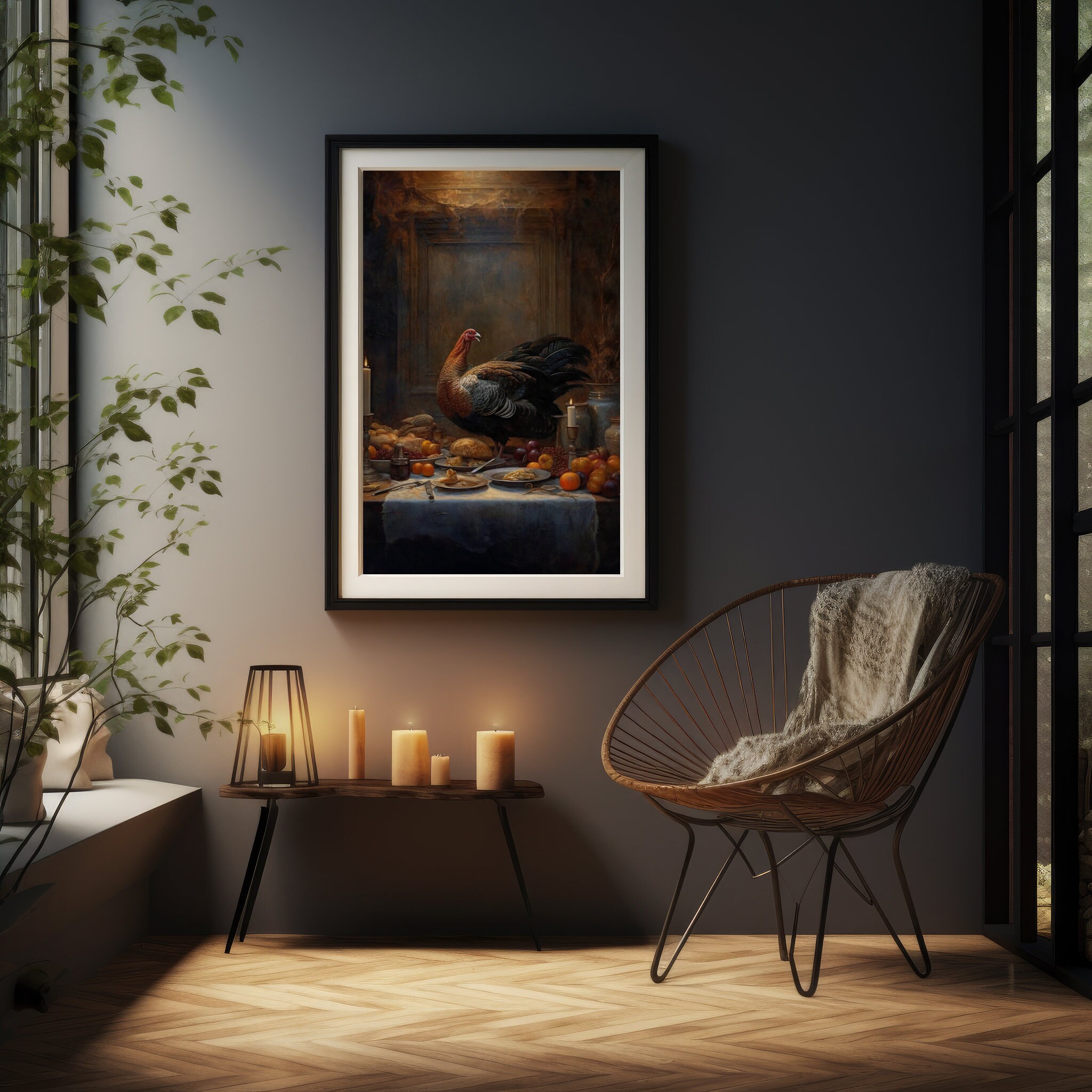 Turkey | Thanksgiving Day Feast, Dark Academia, Still Life, Moody Wall ...