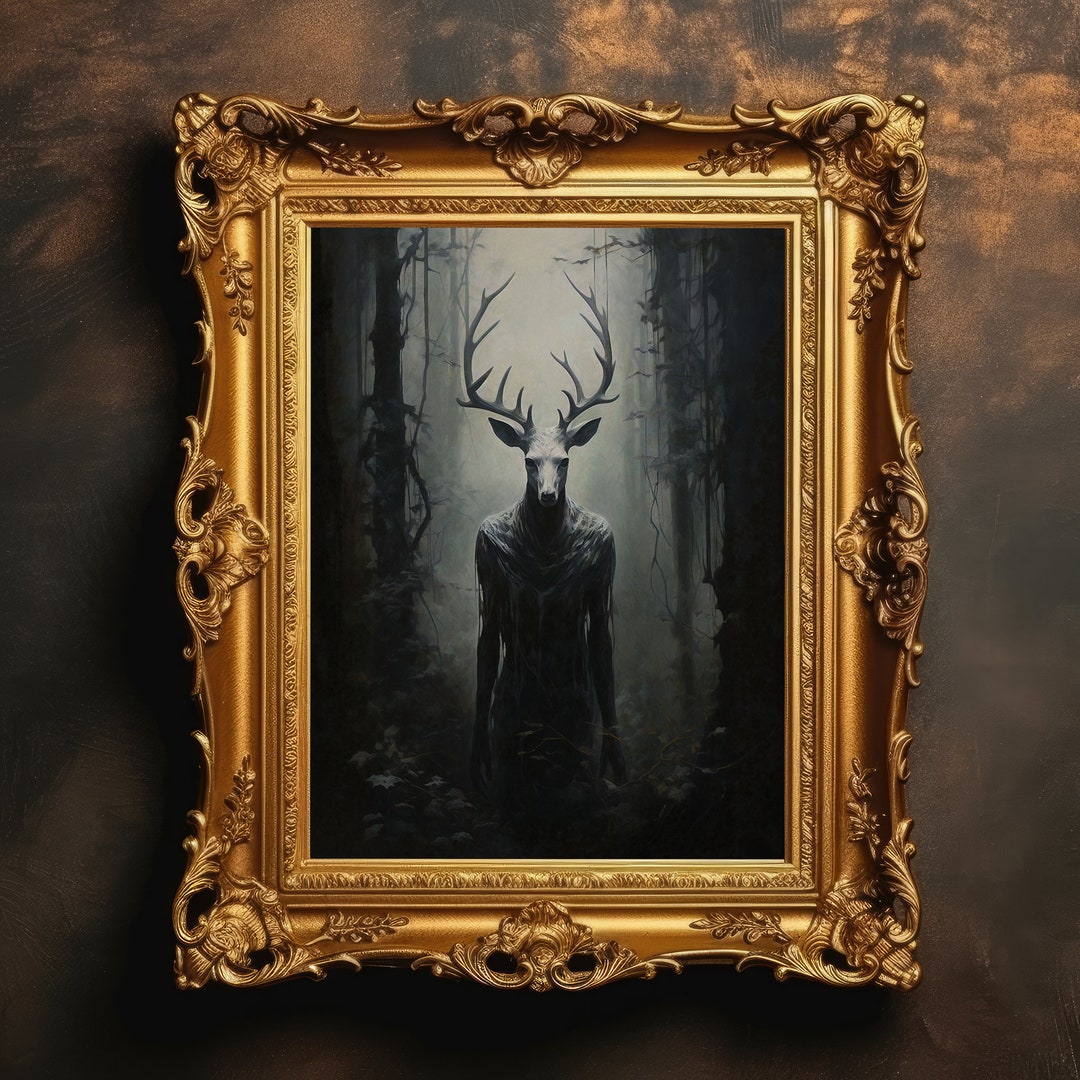 Forest Creature | Dark Cottagecore Decor, Gothic Wall Art, Woodland ...