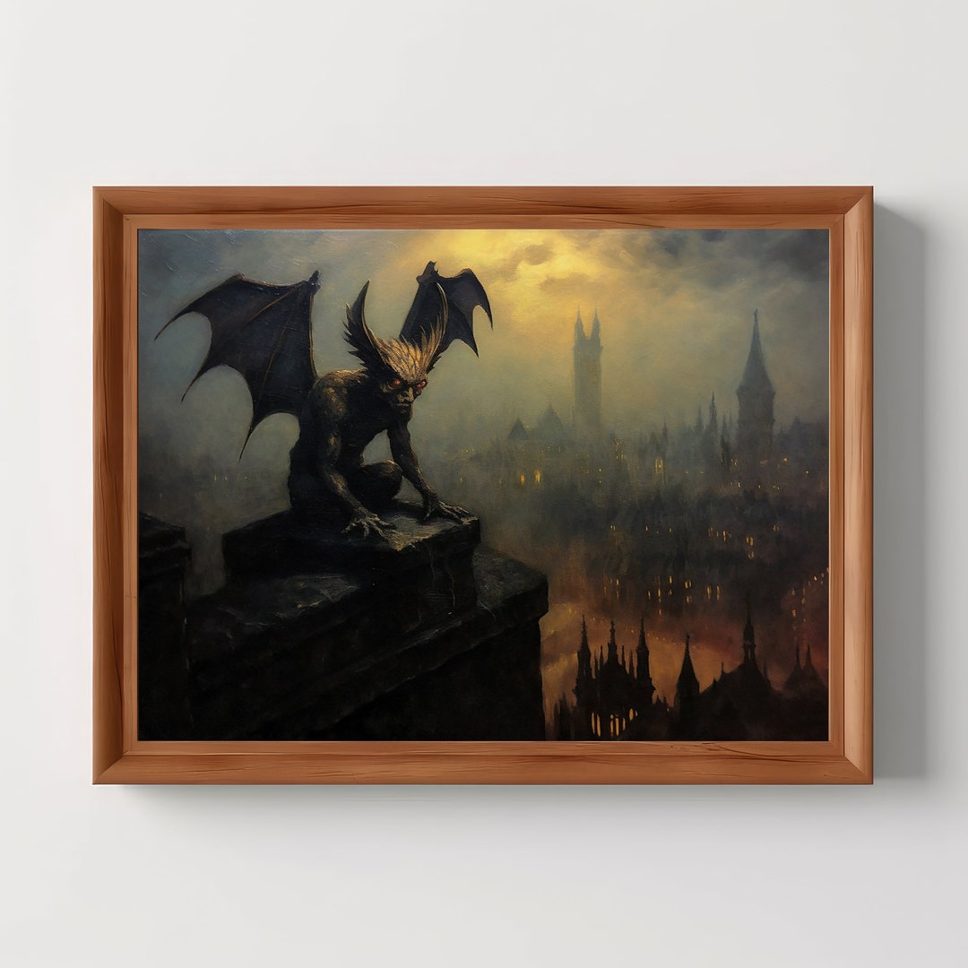 Gargoyle London Night | Dark Cottagecore, Gothic Victorian City ...