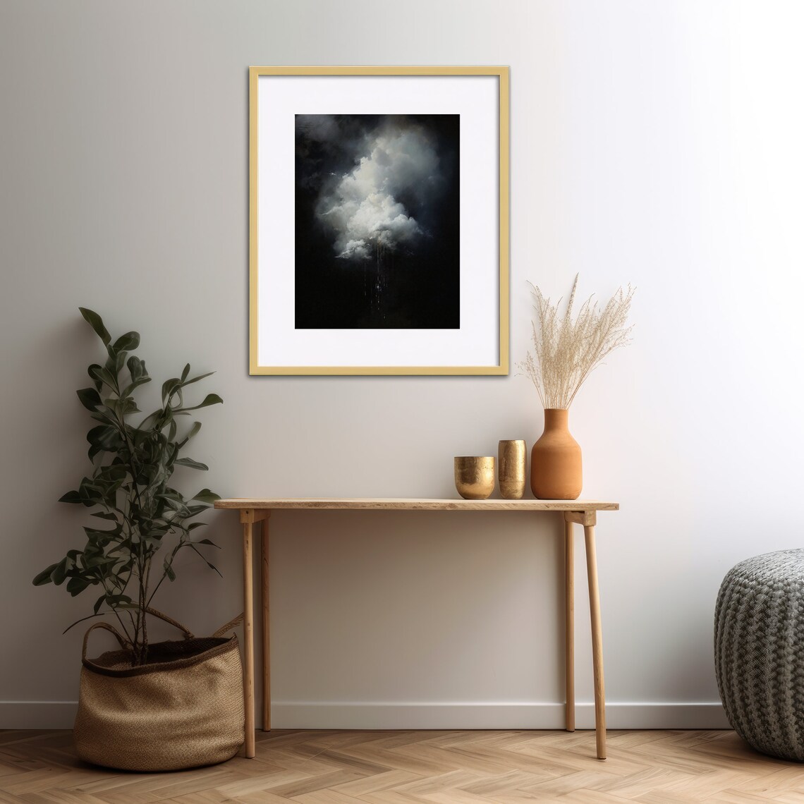 Rain Cloud Oil Painting | Moody Wall Art, Dark Academia Print, Vintage ...