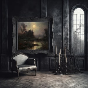 Gothic Castle Landscape | Goth Cottagecore Wall Art, Dark Academia ...
