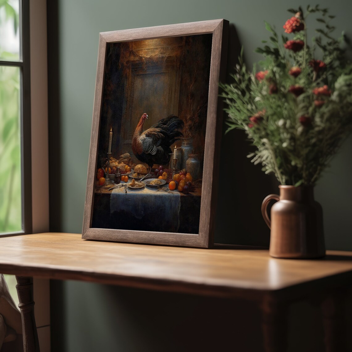 Turkey | Thanksgiving Day Feast, Dark Academia, Still Life, Moody Wall ...