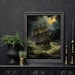 Stormy Sea Ship | Dark Academia Decor, Coastal & Ocean Aesthetic ...