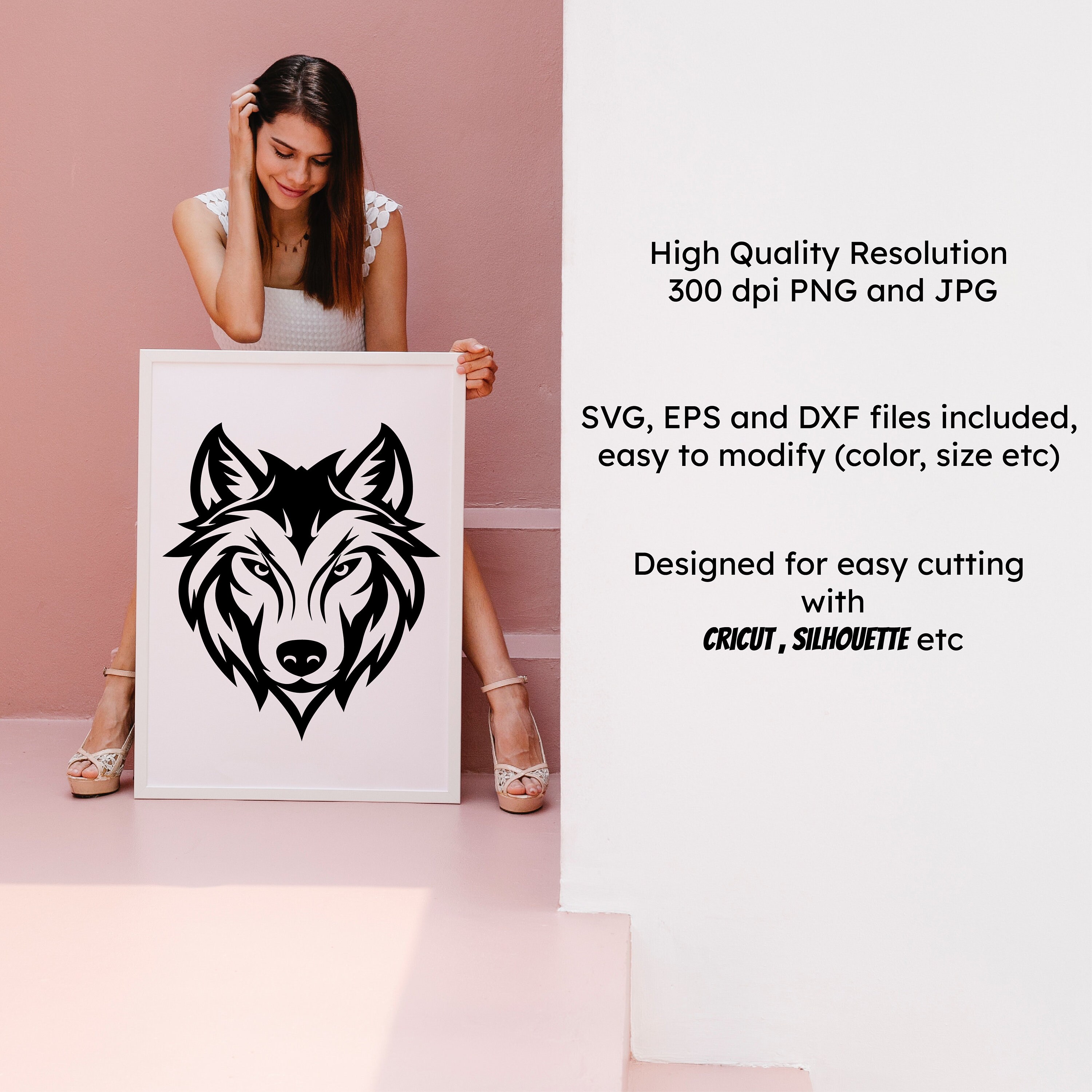 Wolf SVG, Vectorial Wolf for Cricut, Wolf Laser SVG Cut File ...