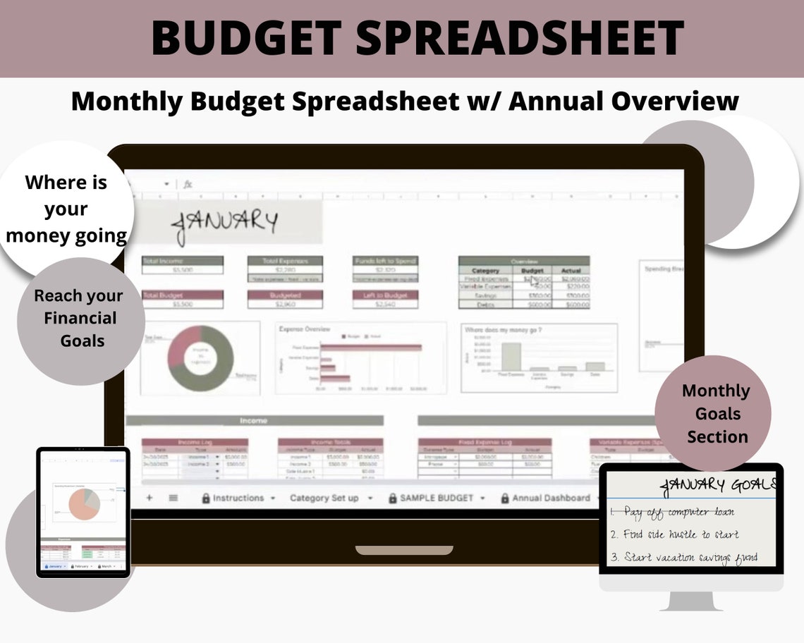 Paycheck Monthly Budget Spreadsheet Google Sheets Budget Template ...