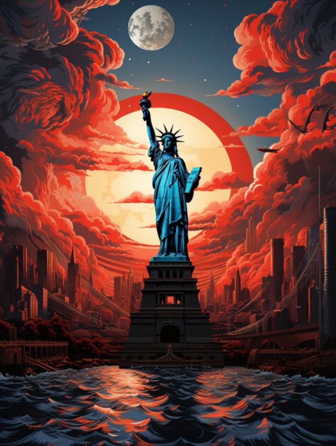 Statue of Liberty Sticker - Etsy