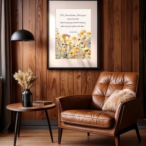 Jeremiah 29:11 Bible Verse Wall Art – Floral Scripture Print Christian ...